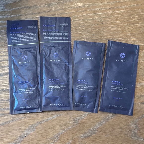 MONAT GLOBAL | Hair | Monat Restore And Renew Shampoo Packets | Poshmark